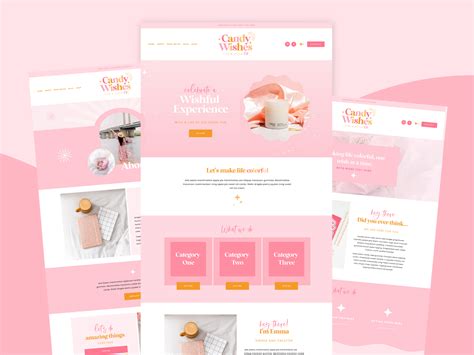 Pink Squarespace Template Design Pixie