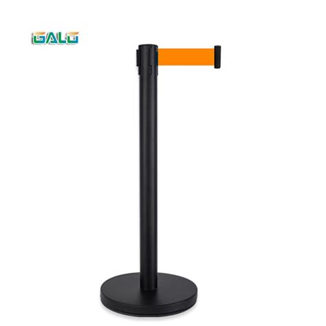 Matte Zwarte Pijler Intrekbare Riem Wachtrij Pole Vicedeal