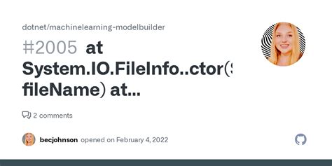 at system io fileinfo ctor string filename at microsoft ml modelbuilder utils utilities