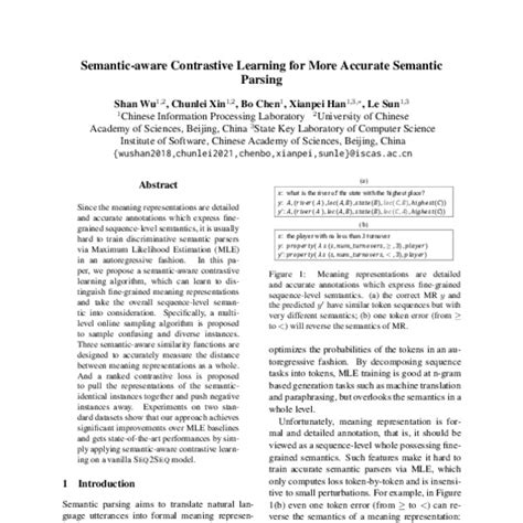 Semantic Aware Contrastive Learning For More Accurate Semantic Parsing