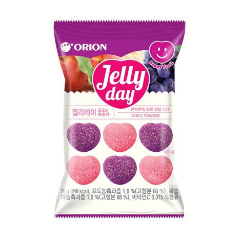 오리온 젤리데이 포도and복숭아 76g 배민 장보기∙쇼핑