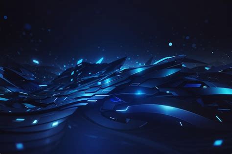 Premium Photo Gradient Dark Blue Futuristic Digital Background