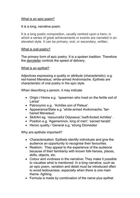 Epic Poem Requirements Ohio State