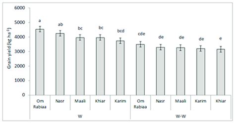 Effect Of The Wheat Pre Crop × Genotype On Grain Yield Data Are Download Scientific Diagram