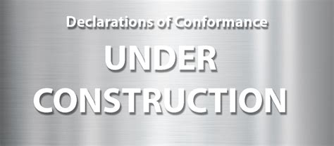 Declarations Of Conformance