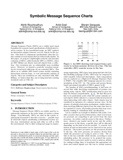 Pdf Symbolic Message Sequence Charts