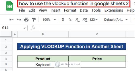 How To Use The VLOOKUP Function In Google Sheets