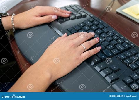 Accurate Data Entry Into The Computer Stock Image Image Of Typing Data 310265247