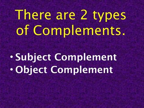 Subject And Object Complement Key