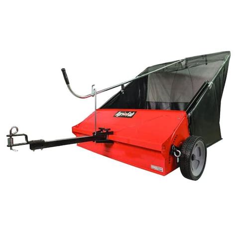 Dapper Supply 42 In Lawn Sweeper Tow Behind 25 Cu Ft Large Pull