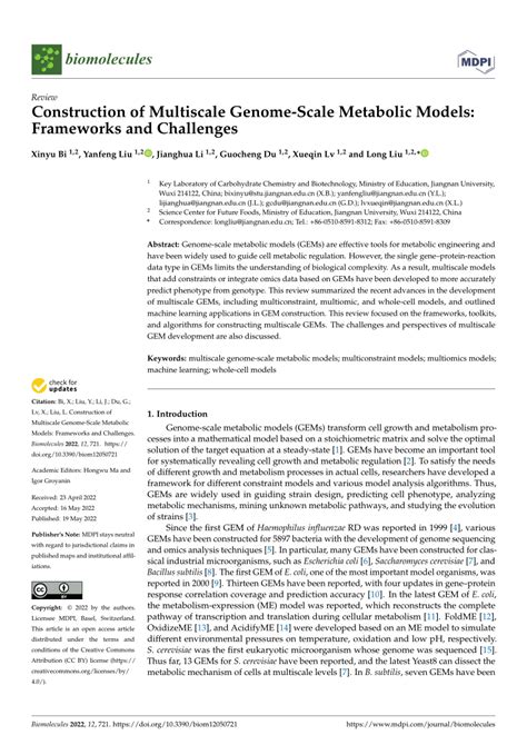 pdf construction of multiscale genome scale metabolic models