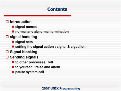 Ppt Unix Programming Signal And Signal Processing Powerpoint Presentation Id5708599