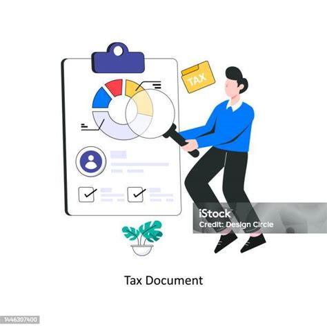 세금 문서 평면 스타일 디자인 벡터 일러스트 레이 션입니다 스톡 일러스트레이션 건축에 대한 스톡 벡터 아트 및 기타 이미지