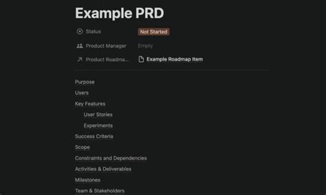 4 Free Notion Prd Templates Plus Tips Focused Bee