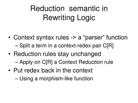 Ppt A Rewriting Logic Approach To Operational Semantics Powerpoint Presentation Id1073638