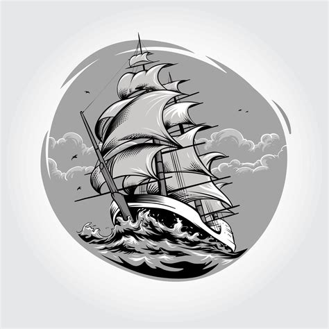 Sailing Ship Vector Illustration The Illustration A Great Suitable For Sail Application