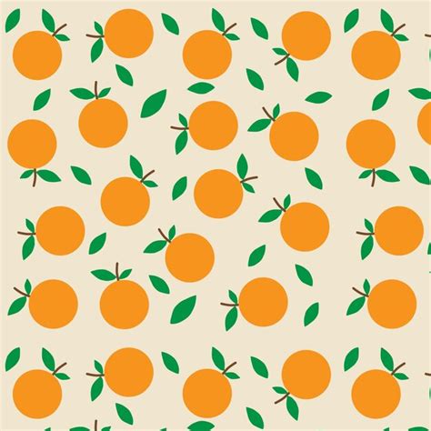 Premium Vector Vector Orange Seamless Pattern Design