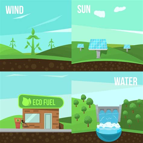 Free Vector Ecology Elements Set