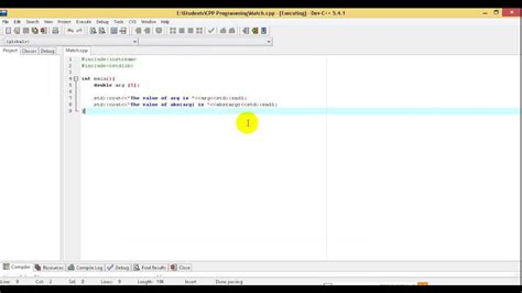Beginning Cpp Tutorial 14 How To Using Returns The Absolute Value Of Mathematical Functions