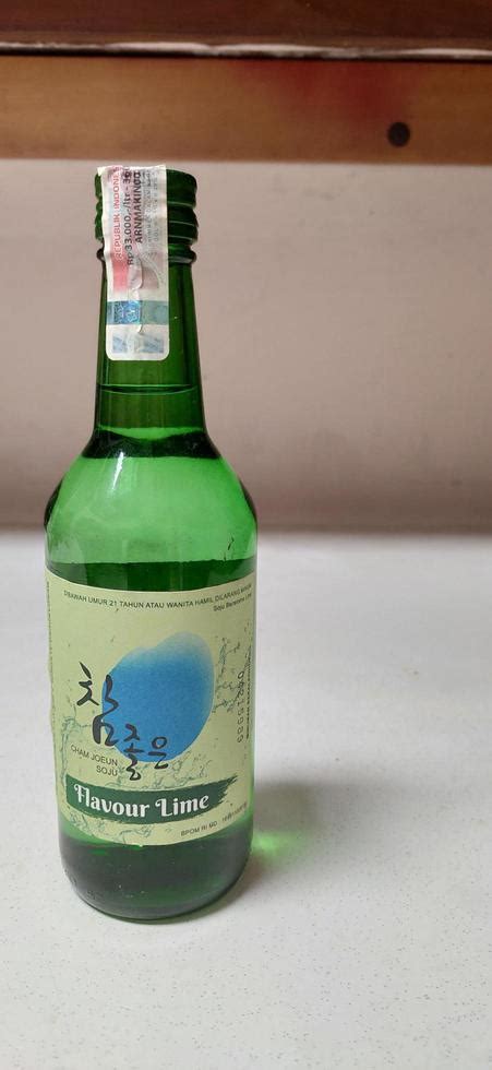 Magelang Central Java Indonesia 2022 Cham Joeun Soju With Lime Scent On A White Table