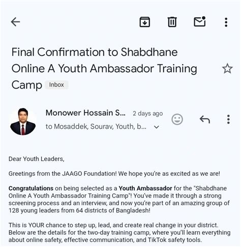 Md Torikul Islam On Linkedin I Am Really Excited To Share That I Had Been Selected As A Youth…