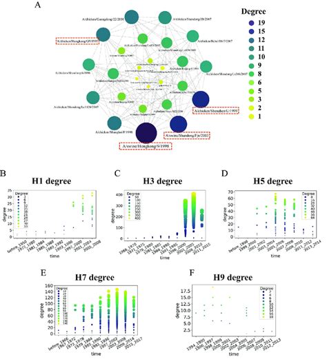 Antigenic Network Illustration And Antigenic Degree Distribution A