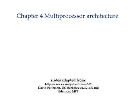 PPT Chapter 4 Multiprocessor Architecture PowerPoint Presentation Free Download ID 4392919