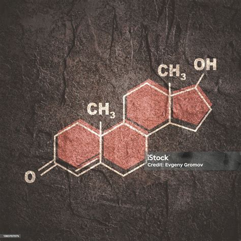 Rumus Molekul Kimia Hormon Testosteron Manusia Ilustrasi Stok Unduh