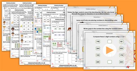 Ordering Numbers Year 3 Place Value Resource Pack Classroom Secrets Classroom Secrets
