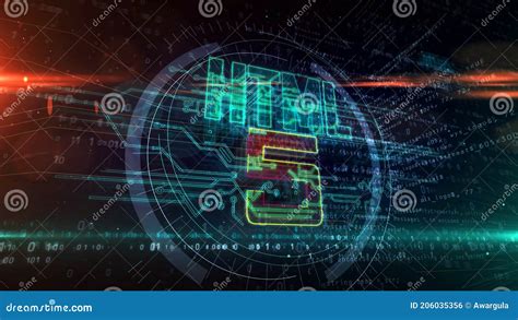 Html5 Symbol Abstract Concept 3d Illustration Stock Illustration