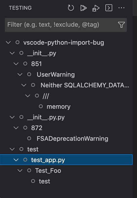 testing panel erroneously parses warnings in unittest discover as tests · issue 17668