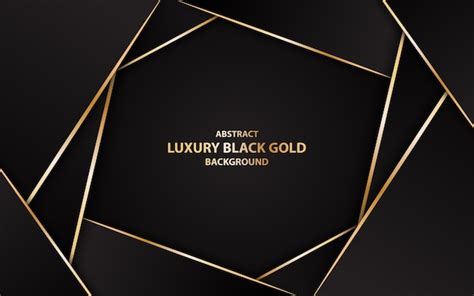 추상 럭셔리 블랙 골드 배경 일러스트 레이션 프리미엄 벡터