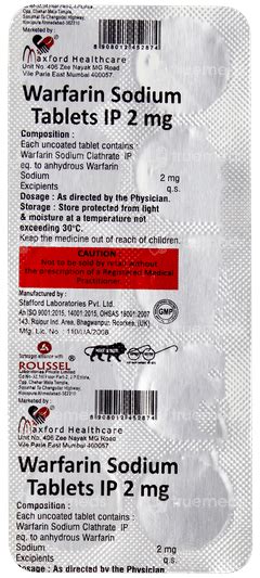 Warfarin 2 Mg Tablet 10 Uses Side Effects Dosage Price Truemeds