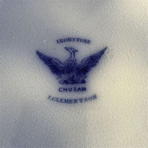 Bid Now 10 1 2 Flow Blue Chusan Plate Circa 1830 By J Clementson