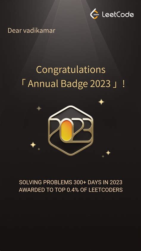 Vadik Amar On Linkedin Leetcode 300days Coding Dsa Annualbadge