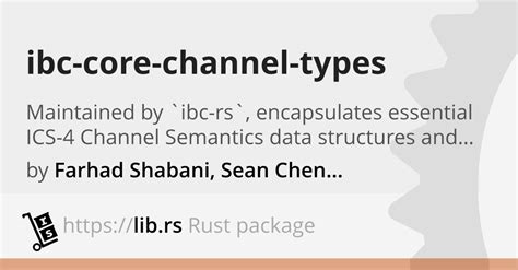 Ibc Core Channel Types Unregulated Finances In Rust Lib Rs