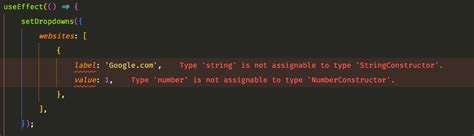 Typeerror Reactjs Useeffect Default Type Assignment Error Stack Overflow