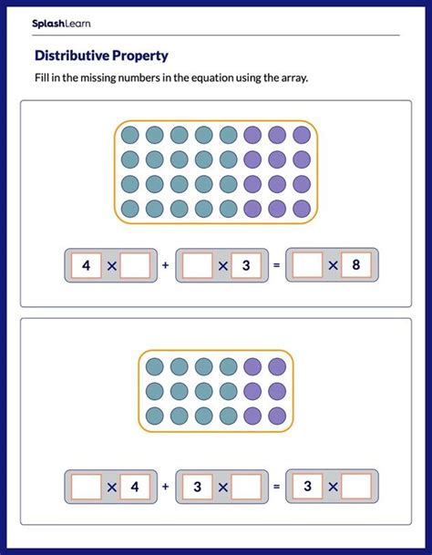 use distributive property worksheet