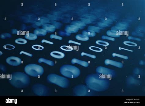 3d Illustration Binary Code On Blue Background Bytes Of Binary Code Concept Technology