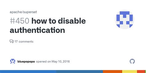How To Disable Authentication · Issue 450 · Apachesuperset · Github