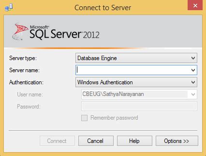 Default Server Name For Microsoft SQL Server Management Studio Stack Overflow