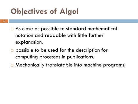 Ppt Algol 60 Generality And Hierarchy Powerpoint Presentation Free