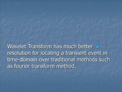 Ppt The Traveling Wave Fault Location Of Transmission Line Wavelet