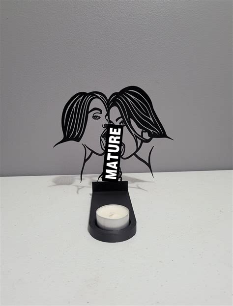The Twin Kisses Tealight Candle Projector Erotic Candle Sexy