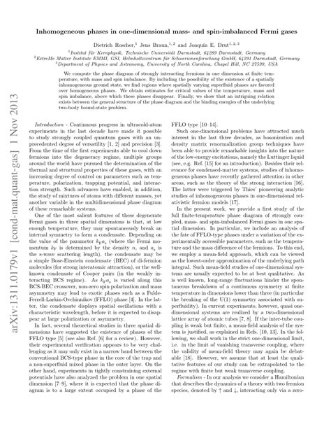 Pdf Inhomogeneous Phases In One Dimensional Mass And Spin Imbalanced Fermi Gases