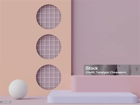모형 및 제품 프레젠테이션을 위한 최소 디스플레이 연단 디자인의 3d 렌더링 파스텔 컬러 장면이 있는 받침대 무대 모형 및 웹 배너를 위한 트렌디한 디자인 0명에 대한 스톡