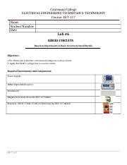 Understanding Series Circuits In Electrical Engineering Course Hero