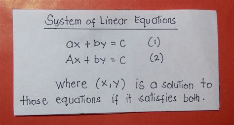 solving a system of two linear equations in variables by addition