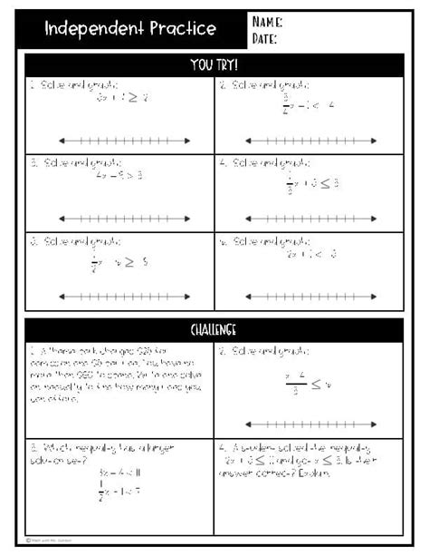 Two Step Inequalities Guided Notes And Practice By Math With Ms Gordon