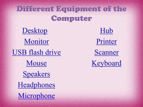 Parts Of The Computer And Thier Function PPTX Computer Peripherals Computing